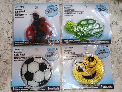 5 Pack Kids Fun Mini Ice Cool Packs Lunch Boo Boos etc | eBay