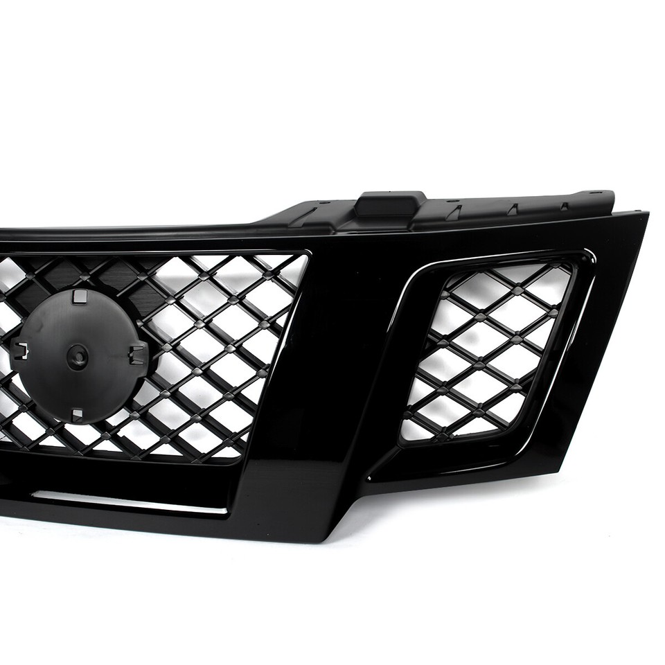 2009-2021 Nissan Frontier Front Upper Grille Grill Glossy Black Fits ...