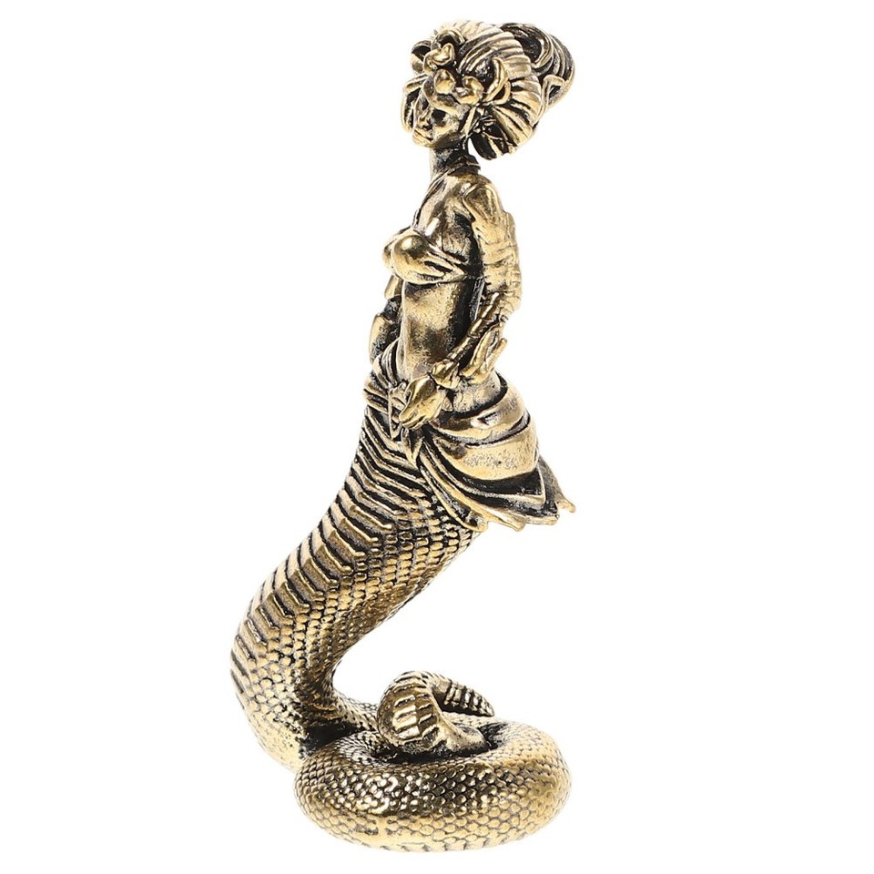 Mythology Statue Snake Figurine Antique Copper Statue Unique | eBay UK