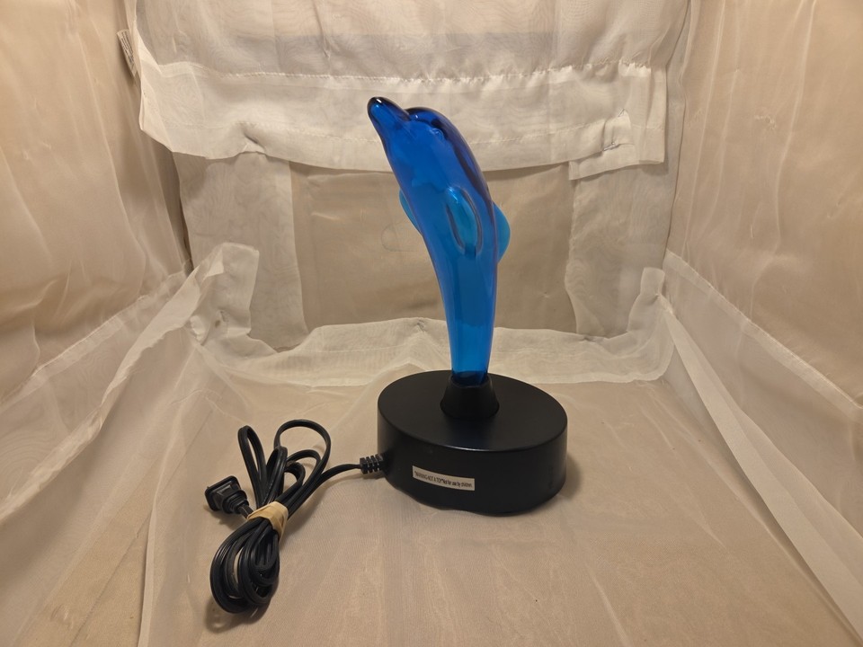Vtg LumiSource Blue Dolphin Electra Plasma Lamp 12" Y2K Retro Light | eBay