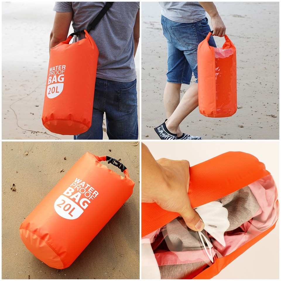 PVC Dry Waterproof Floating Bag Roll Top Dry Bag 10L/20L Water Sports ...
