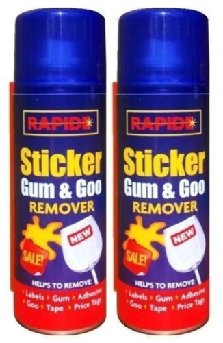 2 x Sticker Remover Spray Remove Sticky Label Goo Gum Label Tape ...