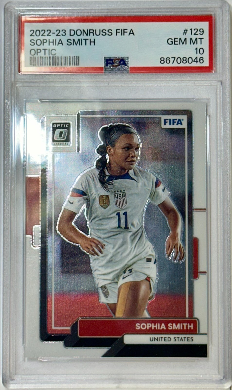 2022-23 Donruss FIFA Optic #129 Sophia Smith USWMNT PSA GEM MINT 10 Low ...