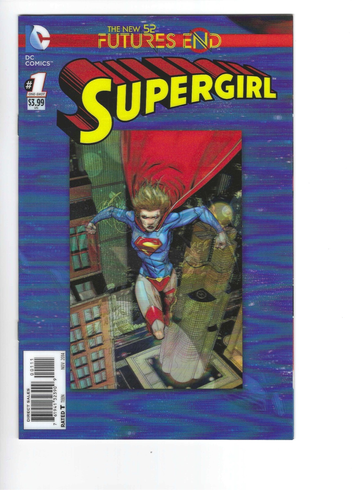 SUPERGIRL Futures End #1 Lenticular Cover DC Comics NEW 52 Cyborg 2014 ...