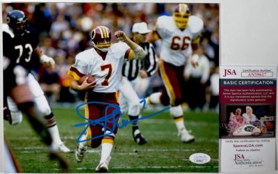 NFL Joe Theismann Signed Washington Redskins 8x10 Photo D Autograph JSA ...