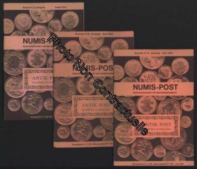 3x NUMIS-POST Monatszeitschrift für den Münzensammler : August 1975 ...