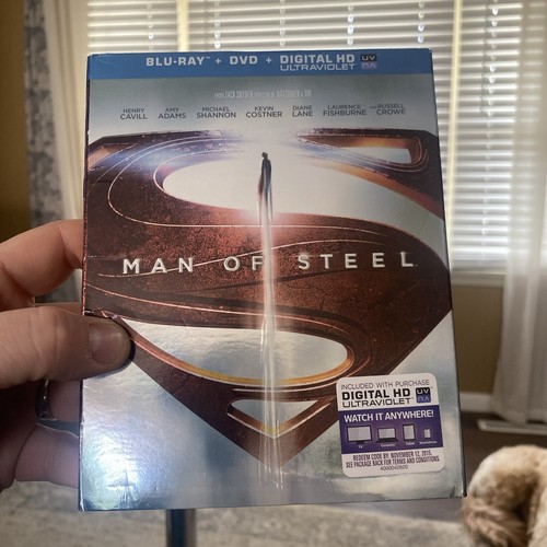 NEW Zack Snyder's Superman Man of Steel (2013) Blu-Ray DVD Combo Pack ...