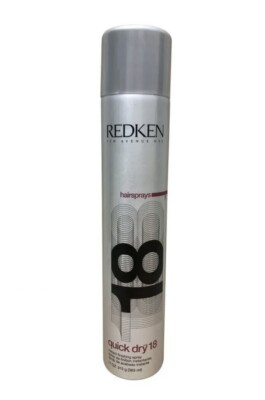 Redken Quick Dry 18 Hair FINISHING Spray Instant 11 oz. ORIGINAL SILVER ...