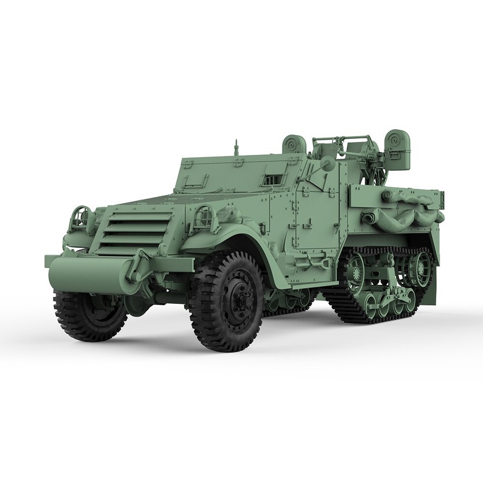 SSMODEL SS76553 1/76 Military Model Kit US Multiple Gun Motor Carriage ...