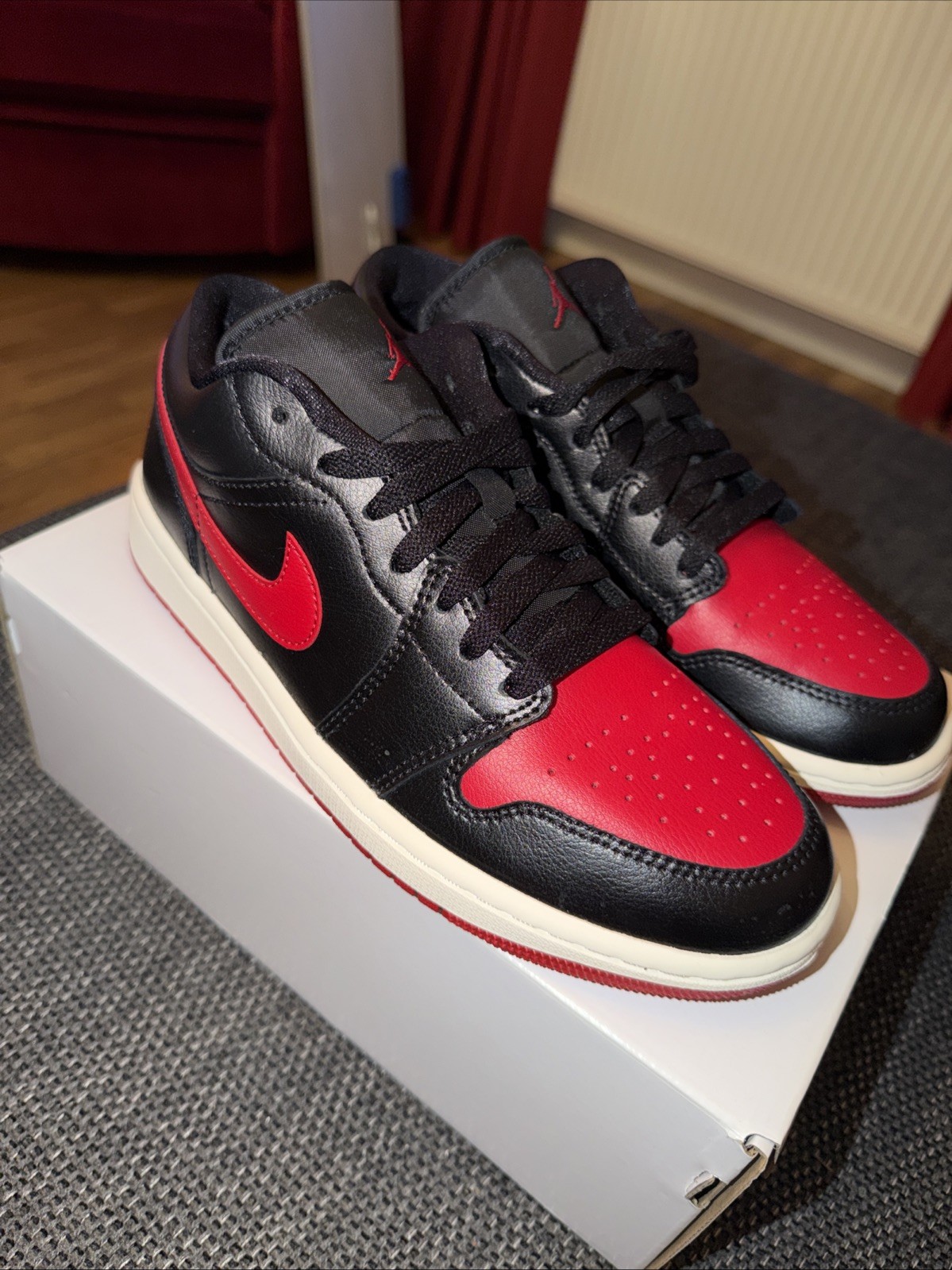 Air Jordan 1 Low - Black, Gym Red And sail - UK 6 New In Box Nike | eBay UK