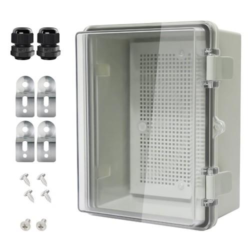 Junction Box IP65 Waterproof ABS Plastic Enclosure Hinged PC Clear ...