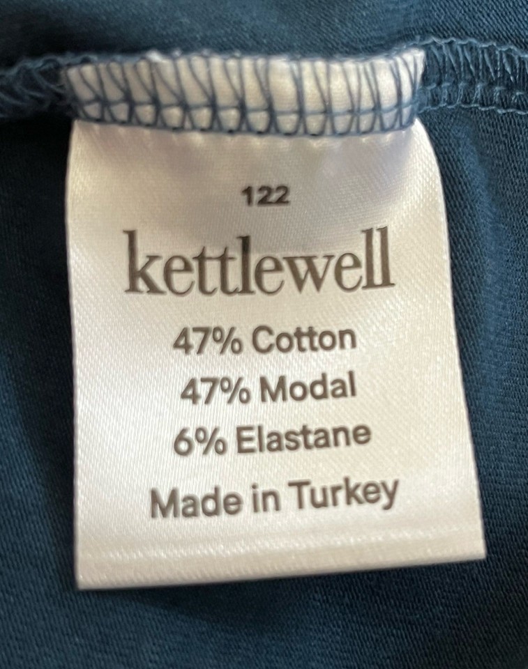 Kettlewell Teal Fixed Wrap 3/4 Sleeve V Neck Jersey Top Size LL 16 ...