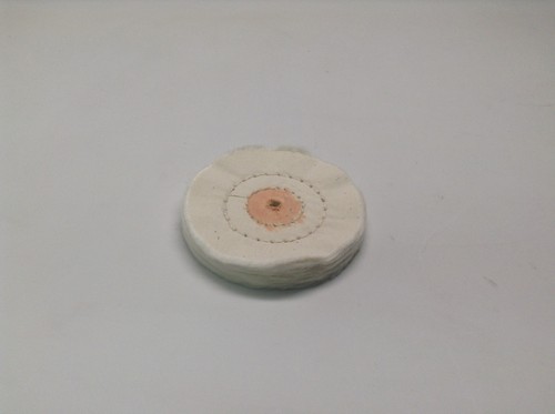 3" COMBED FINEX WHITE MUSLIN BUFF 35 PLY STITCHED SHELLAC CENTER HIGH ...