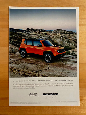 2015 Print Ad Jeep Renegade America's Smallest, Lightest SUV | eBay