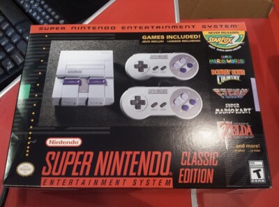 SNES Super Nintendo Entertainment System Classic Edition Mini console ...