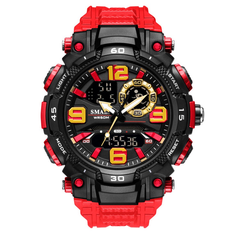 SMAEL Men Watch Digital Quartz Wristwatch LED Electronic Alarm Sport ...