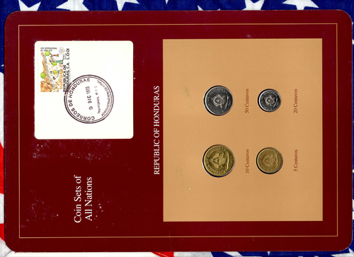 Coin Sets of All Nations Honduras UNC 50,20 Centavos 1991 10,5 Centavos ...
