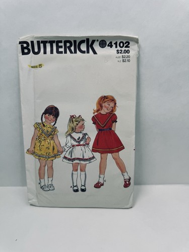 Butterick 4102 Girls Dress Pattern 5 *Uncut* | eBay