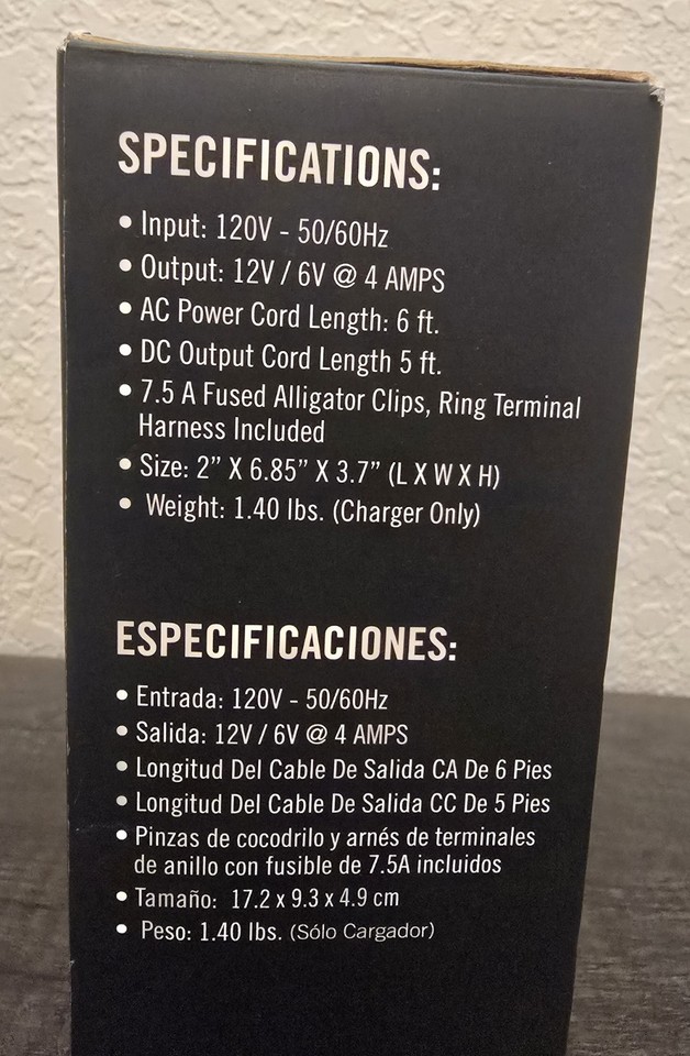 Battery Tender 4 Amp 12V 6V Battery Charger Maintainer 022-0209-BT-WH ...