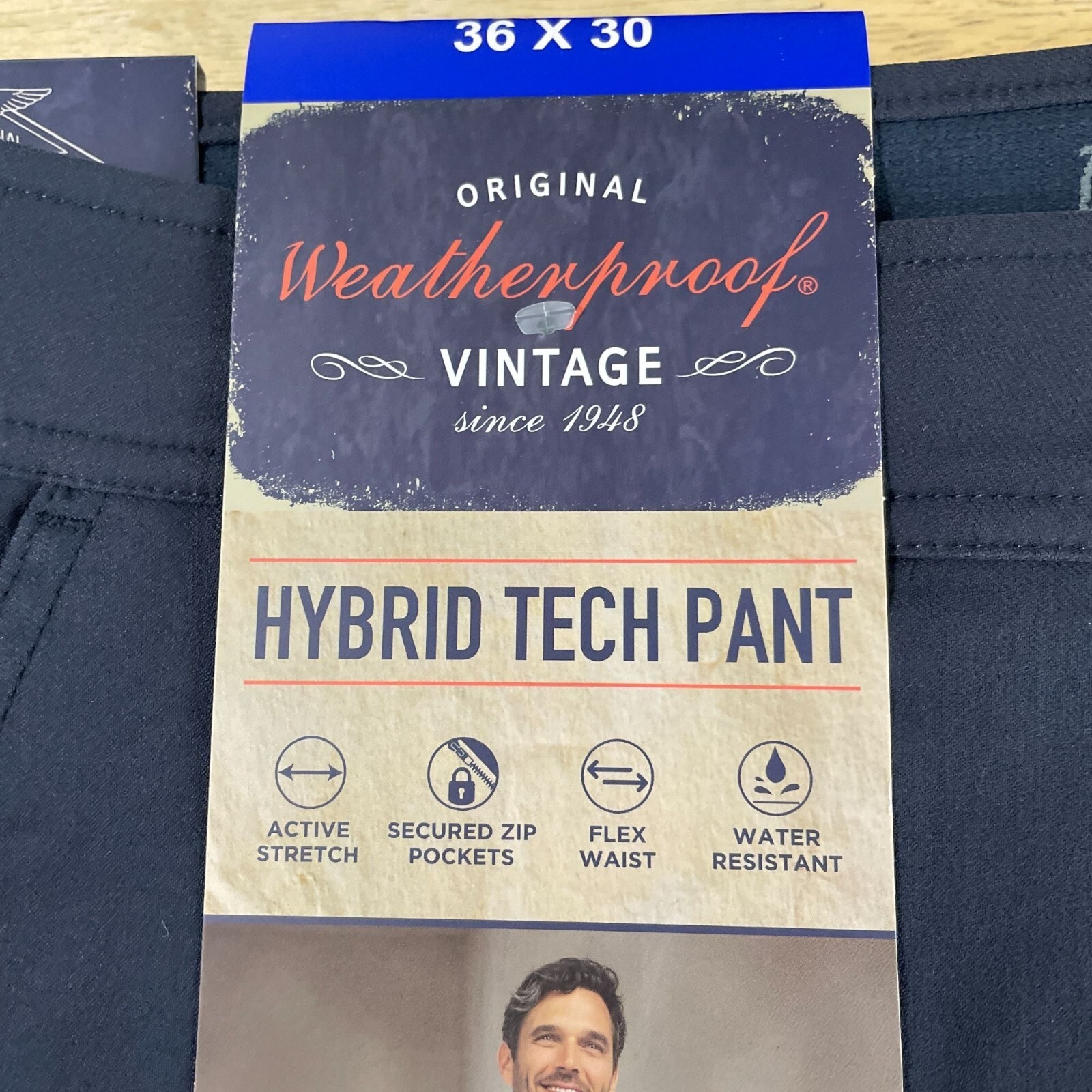 NEW Weatherproof Vintage Men's 36X30 Hybrid Tech Pant Regular Taper ...