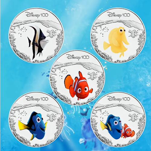 Disney 100 Years of Wonder Finding Nemo Silver Color Commemorative 5 ...