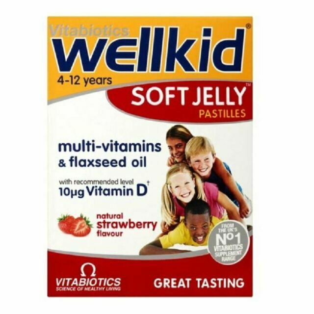 Vitabiotics Wellkid Soft Jelly Strawberry - 30 Pastilles for sale ...