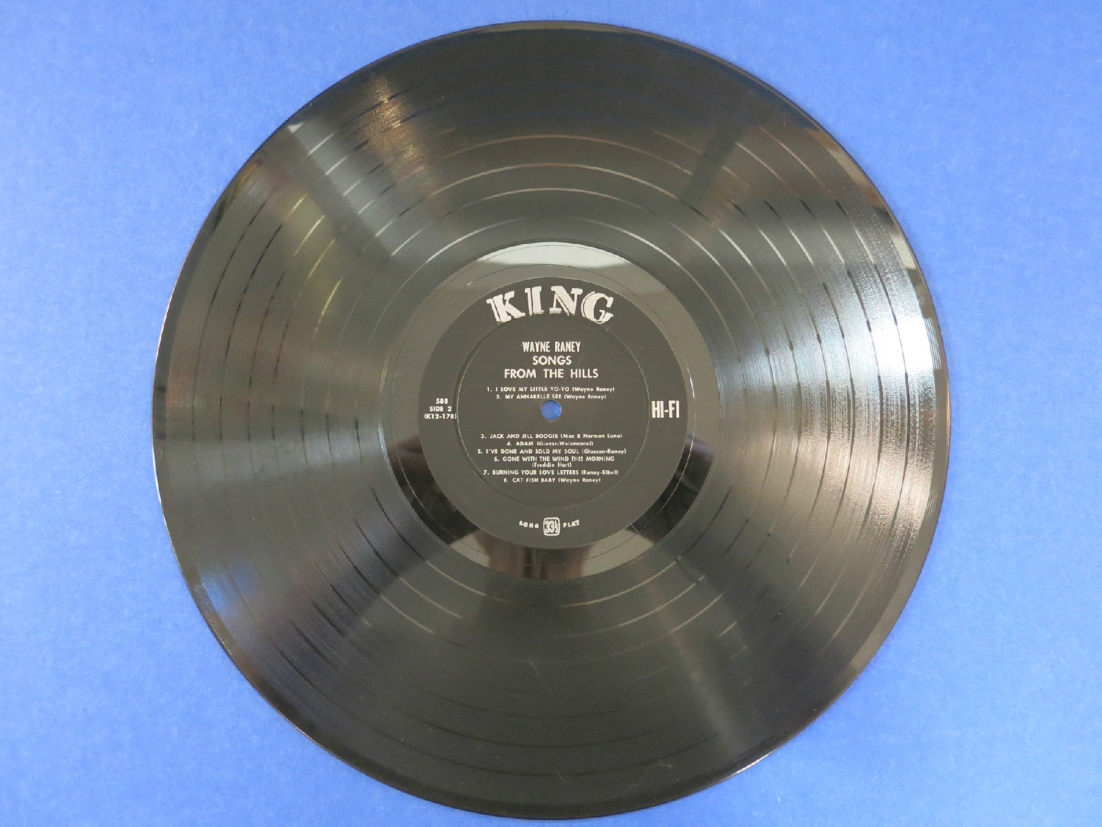 1958 1st Issue MONO LP ~WAYNE RANEY Songs From The Hills~ VG King 588 ...