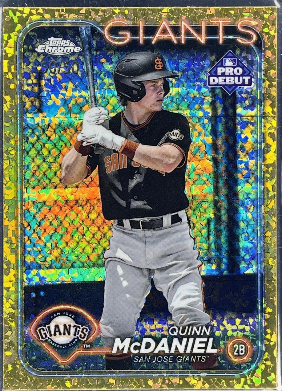 2024 Topps Pro Debut - Chrome Quinn McDaniel #PDC-136 Gold Mini-Diamond ...