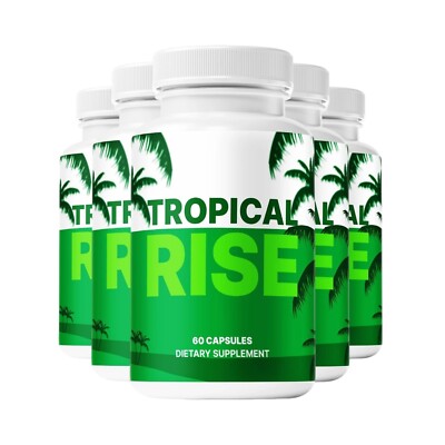 5-Pack Tropical Rise Capsules, TropicalRise for Male Performance - 300 ...
