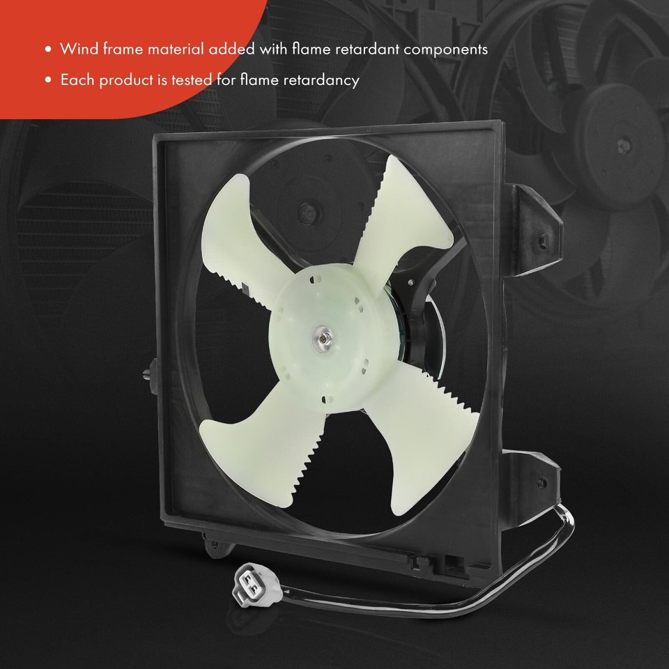 New A/C Condenser Cooling Fan Assembly for Mitsubishi Lancer 2002-2007 ...