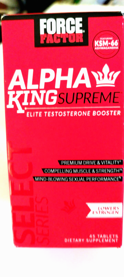 2 Box Force Factor Alpha King Testosterone Booster w/ Fenugreek Exp2/25 ...