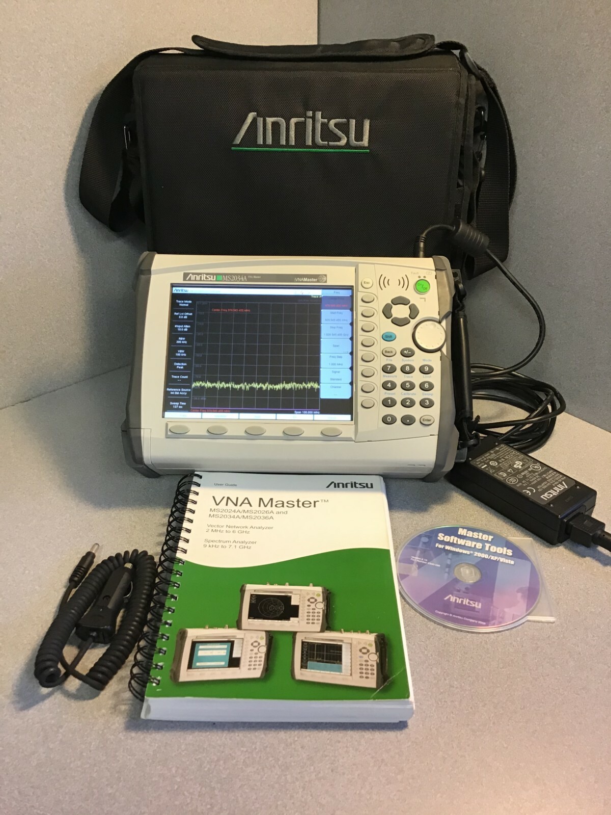 ANRITSU MS2034A VNA MASTER / SPECTRUM ANALYZER VNA: 2MHz-4GHz SA: 9kHz ...