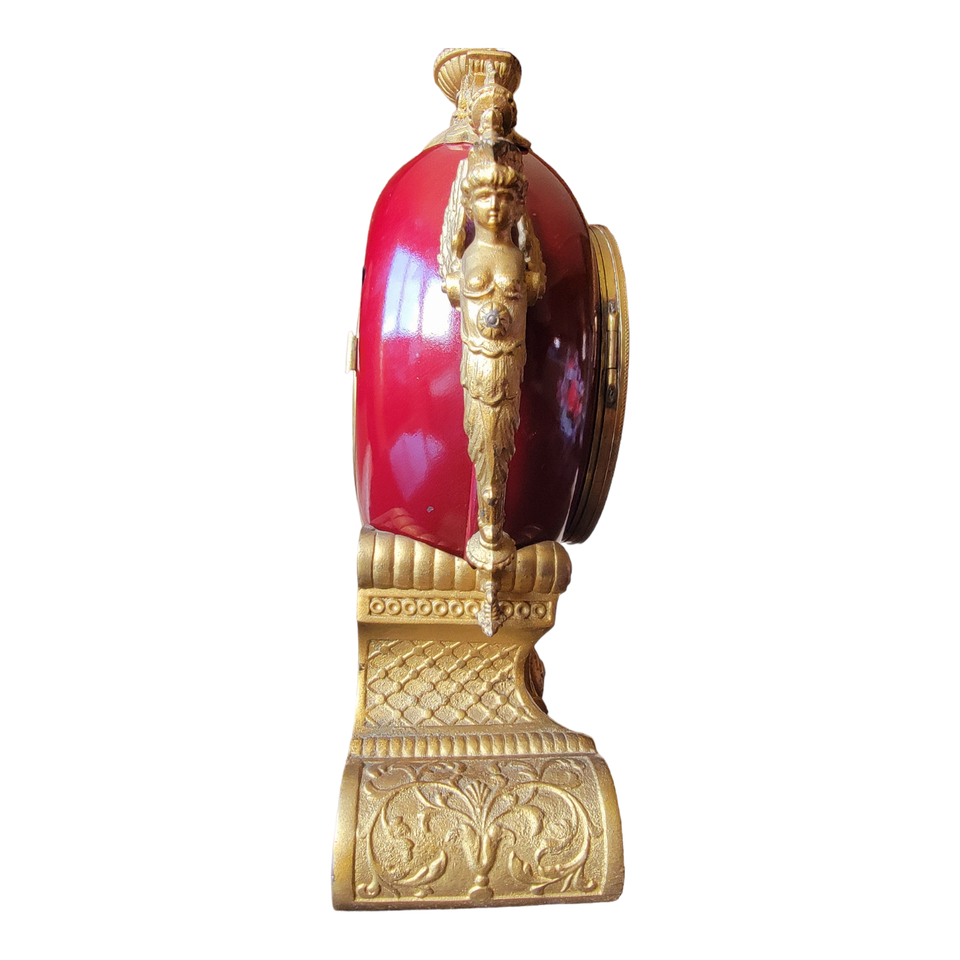 F. Kroeber Gilded Antique Mantle Clock Circa 19Century with Key. | eBay