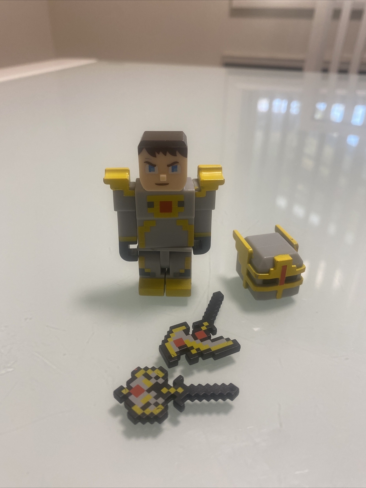 Tall Steve Shadow Armor Action Figure With Accessories Minecraft | eBay