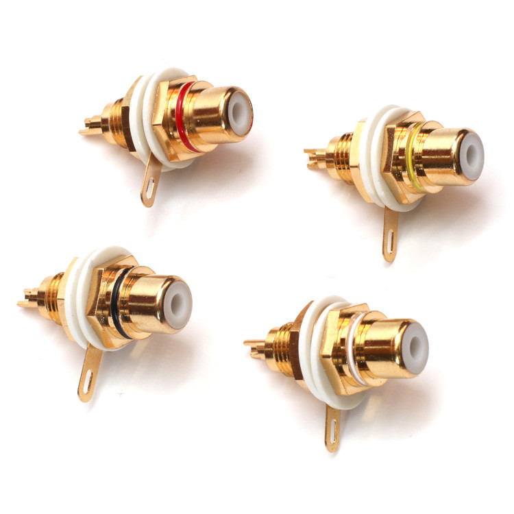 GOLD PLATED RCA CHASSIS PHONO SOCKET - Chasis Sockets | eBay UK