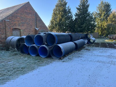 900mm Twinwall Plastic Pipe Drain Duct Tunnel Tube Large Culvert Ditch ...