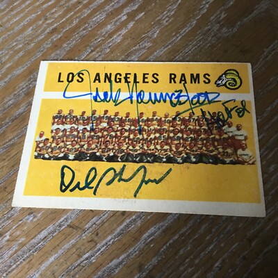 Autographed Rams team card w/ Jack Youngblood & Del Shofner. | eBay