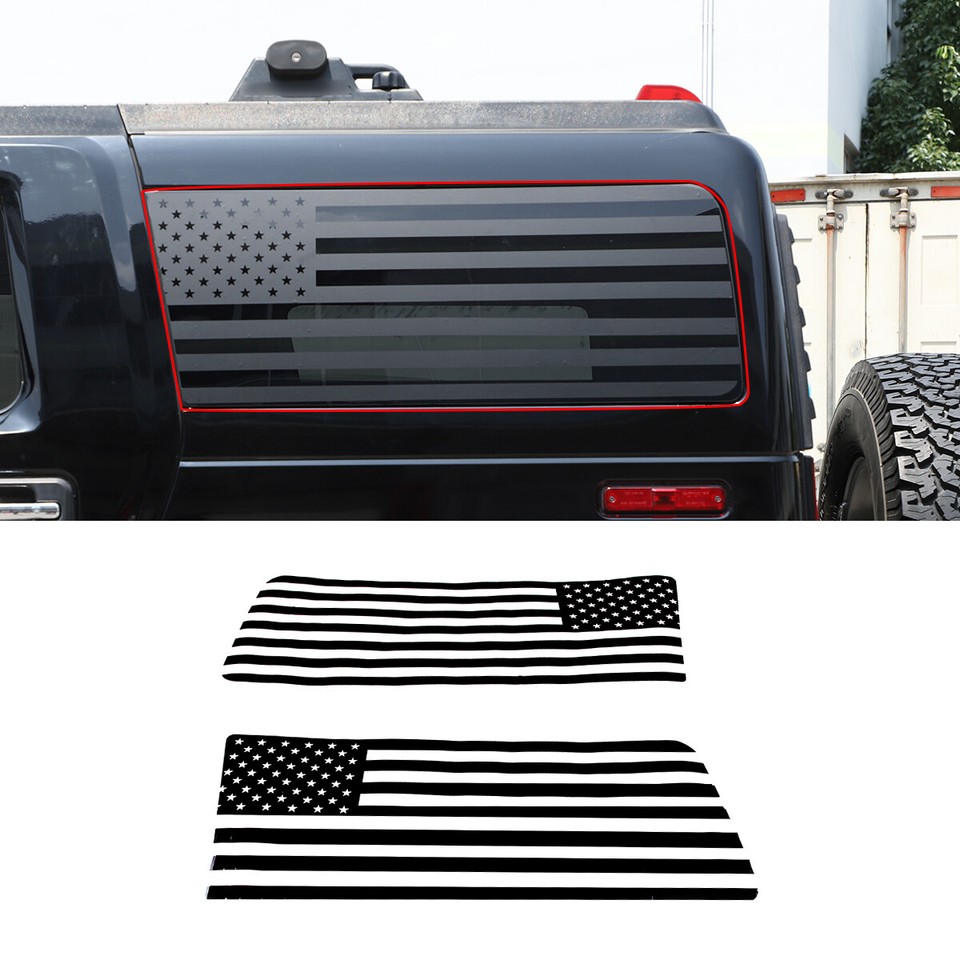 US Flag Windows Side Window Decorative Stickers Exterior For Hummer H2 ...