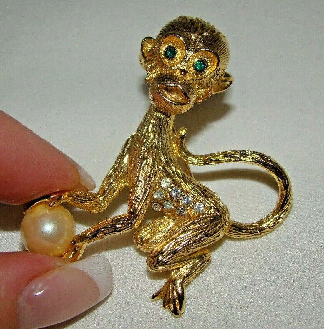 Vintage Monkey Brooch