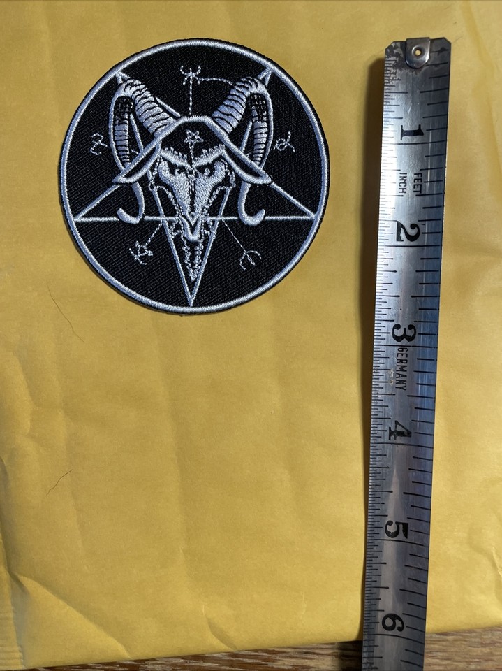 Pentagram Patch Baphomet Embroidered Motif — Goat Satanic Symbol | eBay.de