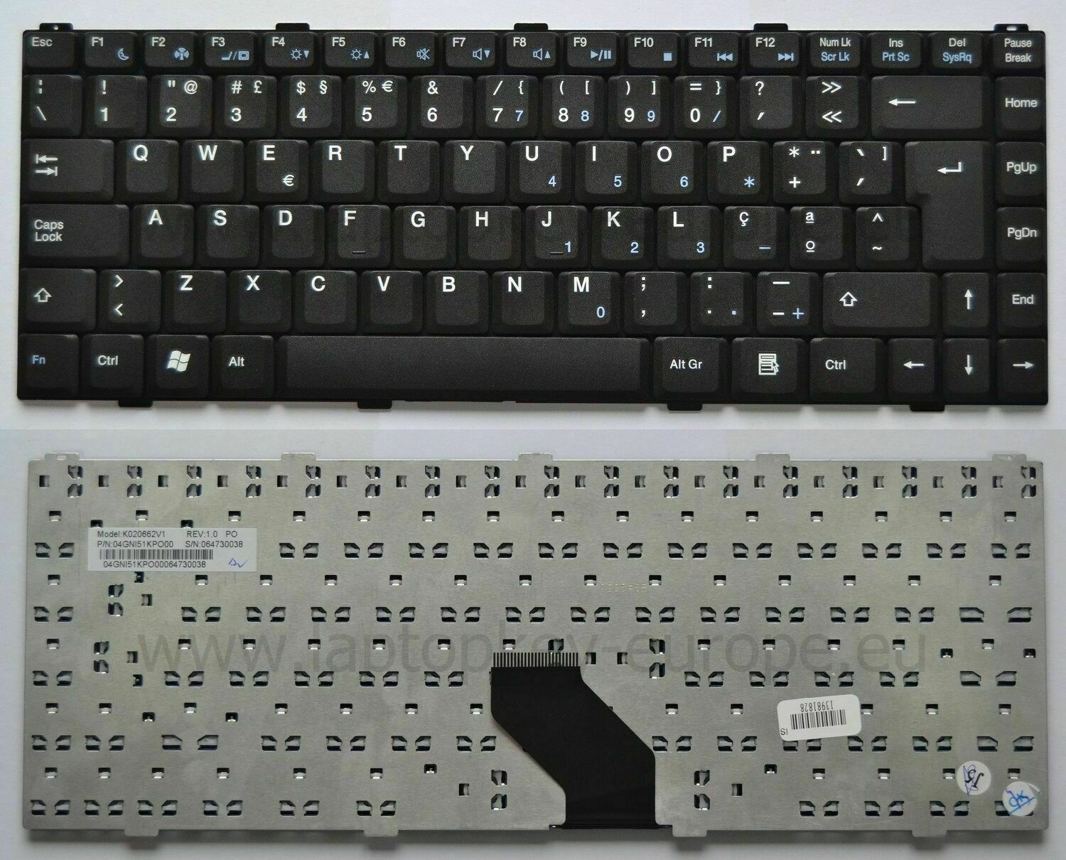 NEW Portugal keyboard Asus S96 S96JS S96S S96Sp Z84 Z93 Z96 Z96F Z96J ...