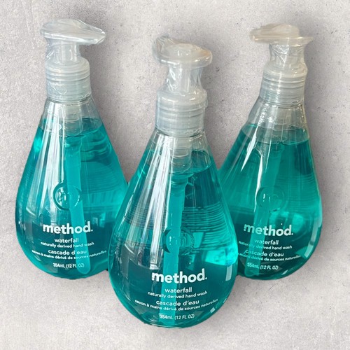 3 x Method Gel Hand Wash WATERFALL 12 oz Pump Bottle Natural Limited ...