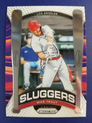 Mike Trout 2021 PANINI PRIZM "SLUGGERS" INSERT #SL15 LOS ANGELES ANGELS ...