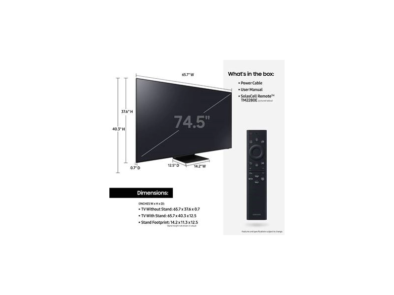 Samsung QN75LS03BAFXZA 75" Class The Frame QLED 4K Smart TV (2022 ...