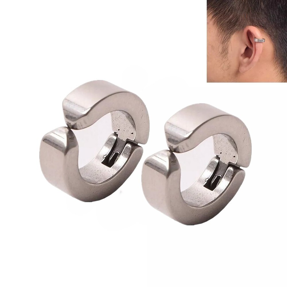 1pair Punk Mens Cool Ear Clip Fashion Punk Earring Gothic Ear Cuff ...