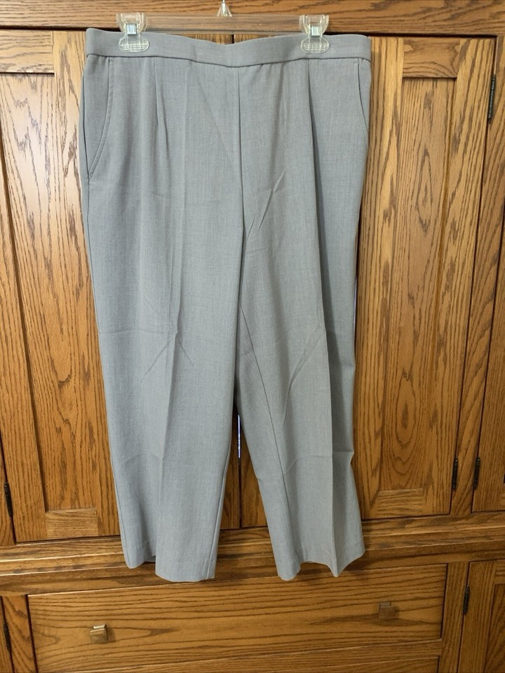 Lot of 4, Sag Harbor Women's Gray Crop Length Dress Slacks Size 16W | eBay