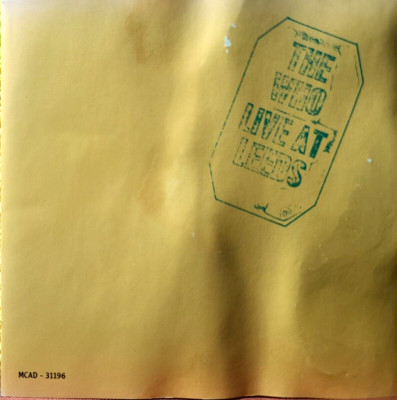 The Who - Live at Leeds (CD 1987, MCA) MCAD-31196 EARLY PRESS DISC IS ...
