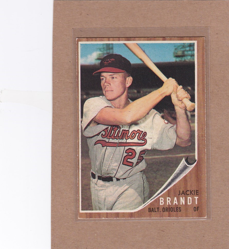 1962 TOPPS BASEBALL JACKIE BRANDT #165 ORIOLES EX/EX+ *A18127 | eBay