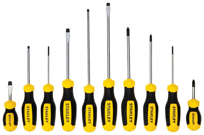 Stanley 10 Piece Screwdriver Set with Comfort Grip Handles (STHT60799 ...
