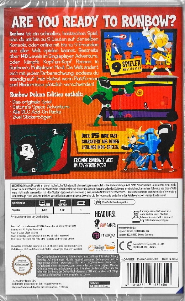 Runbow Deluxe Edition - Nintendo Switch - NEU & OVP - Deutsche USK ...